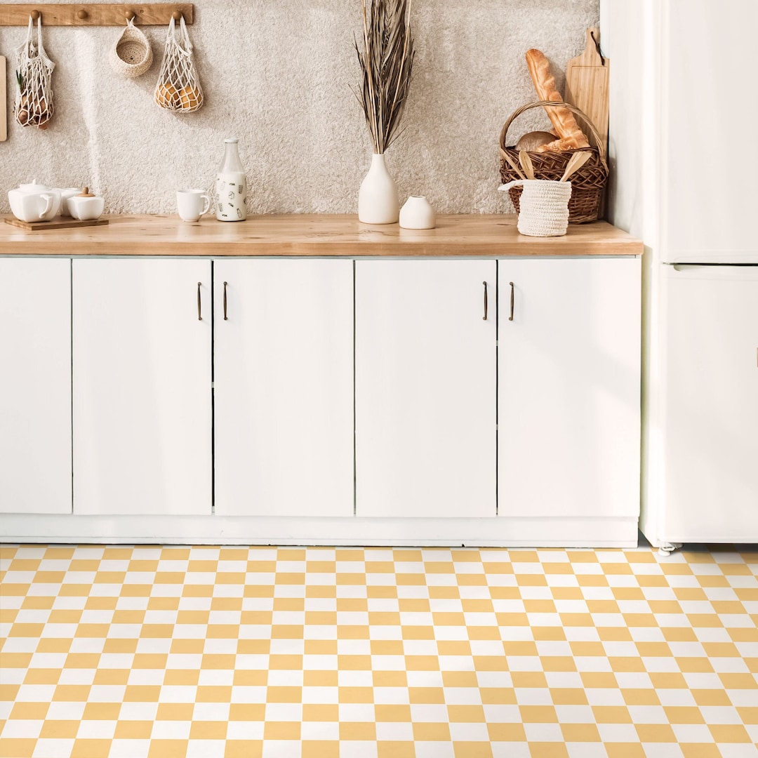 Checkered Tile Decals: Peel and Stick Vinyl, Kitchen & Bathroom - Pack ...