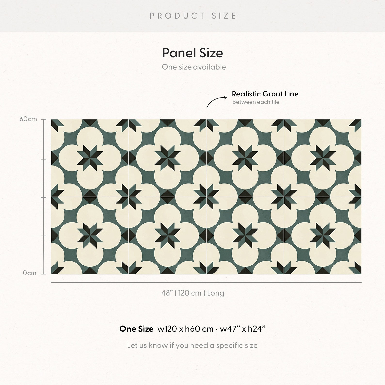 Moss Green Floor Tile Sticker Panel, Peel and Stick Decal, Vinyl Floor ...