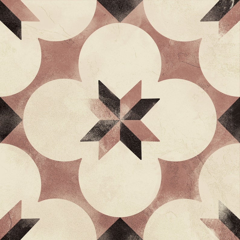 Verona Red Floor Tile Sticker Panel Peel and Stick Decal - Etsy