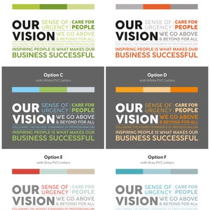 Our Vision 3D Office Decor, Office, Wall, Art, Decor, 3D, PVC ...