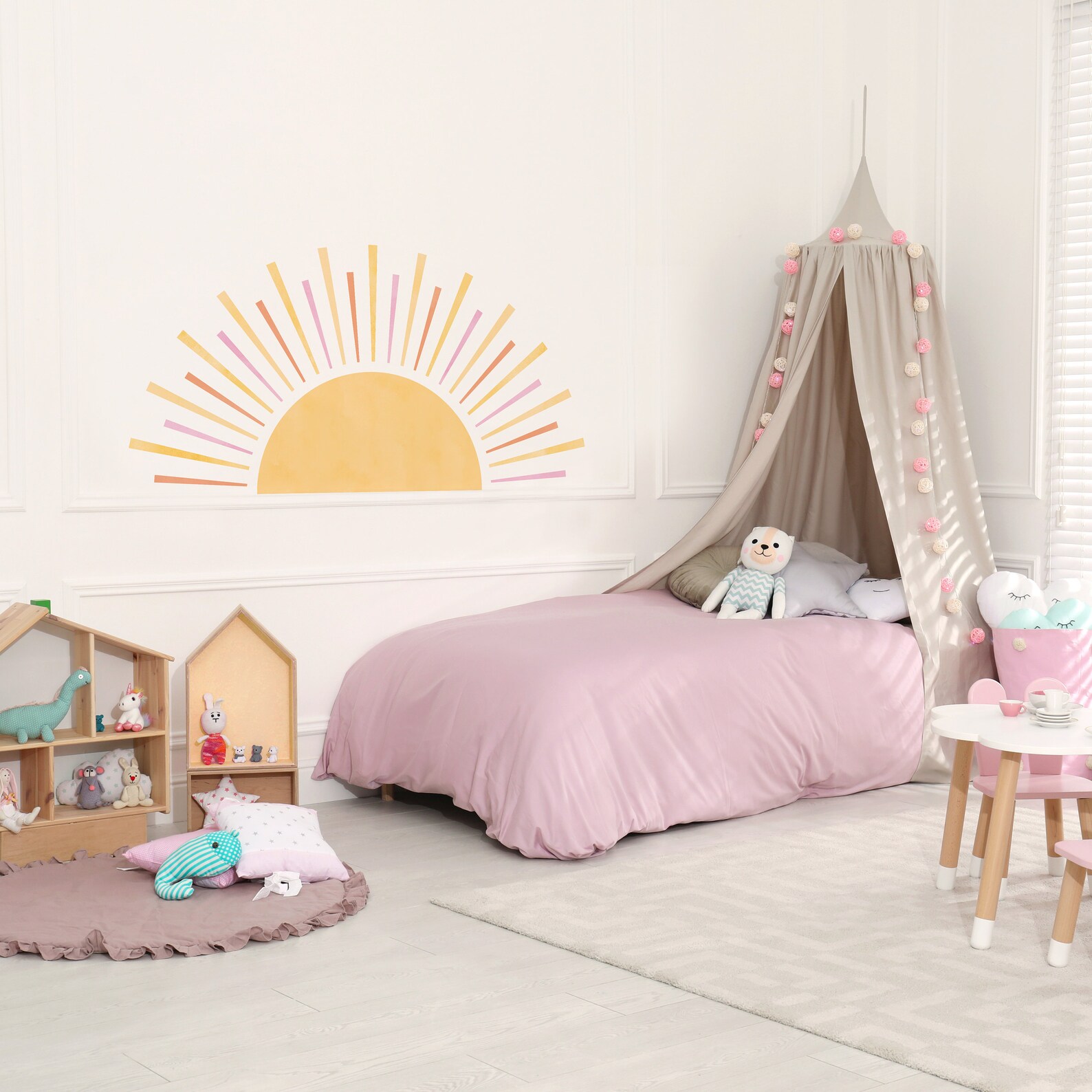 Rising Sun Wall Decal Wall Decal Abstract Wall Sticker - Etsy