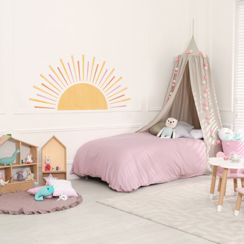 Rising Sun Wall Decal Wall Decal Abstract Wall Sticker - Etsy