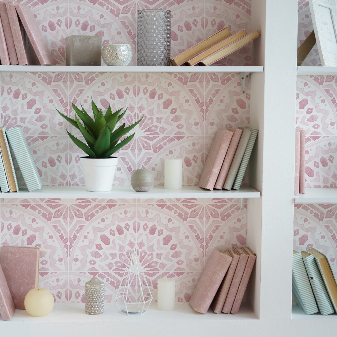 Tangier Dusty Pink Tile Decals - Moroccan Tile Stickers Collection ...