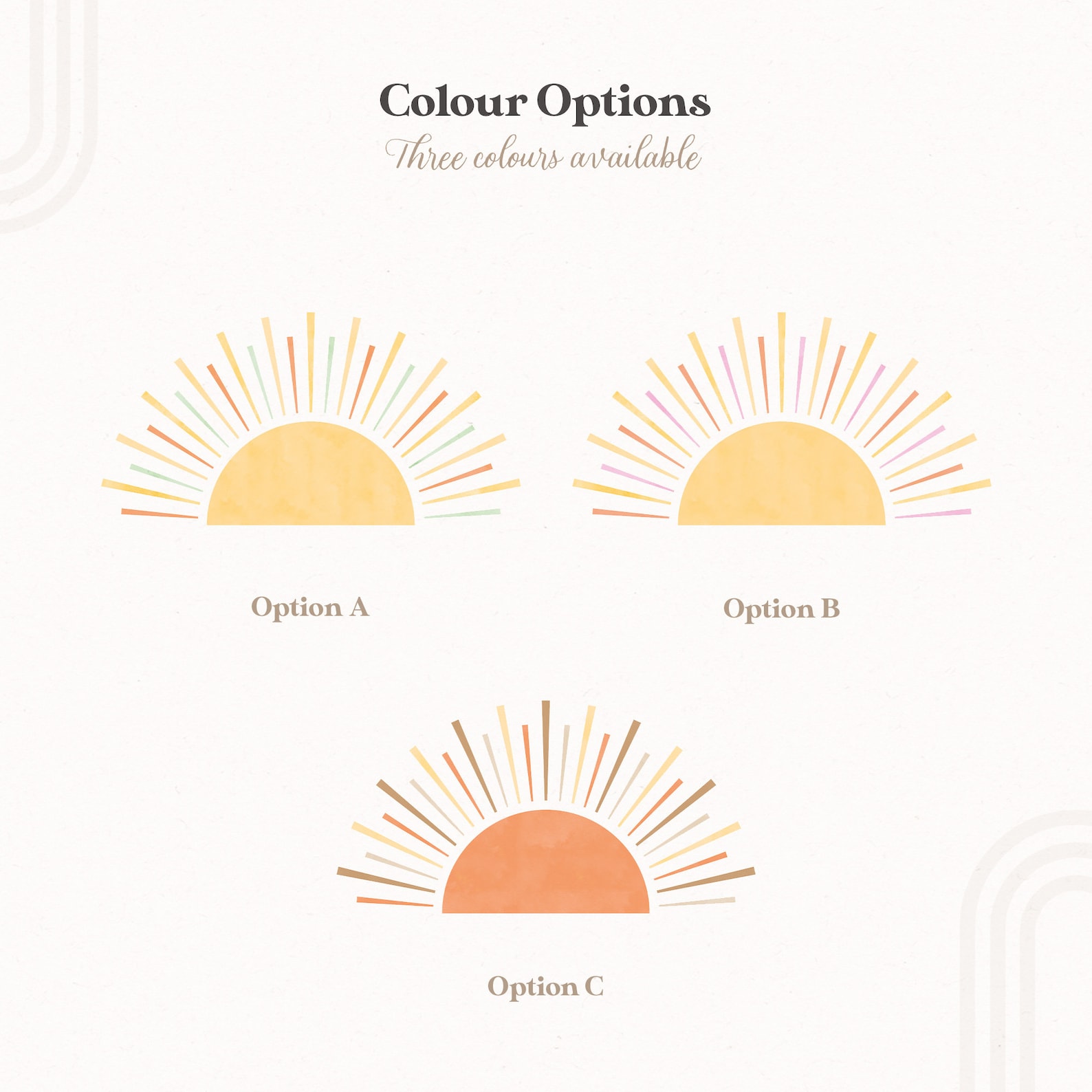 Large Rising Sun Wall Decal Wall Decal Sun Wall Decal Sun | Etsy