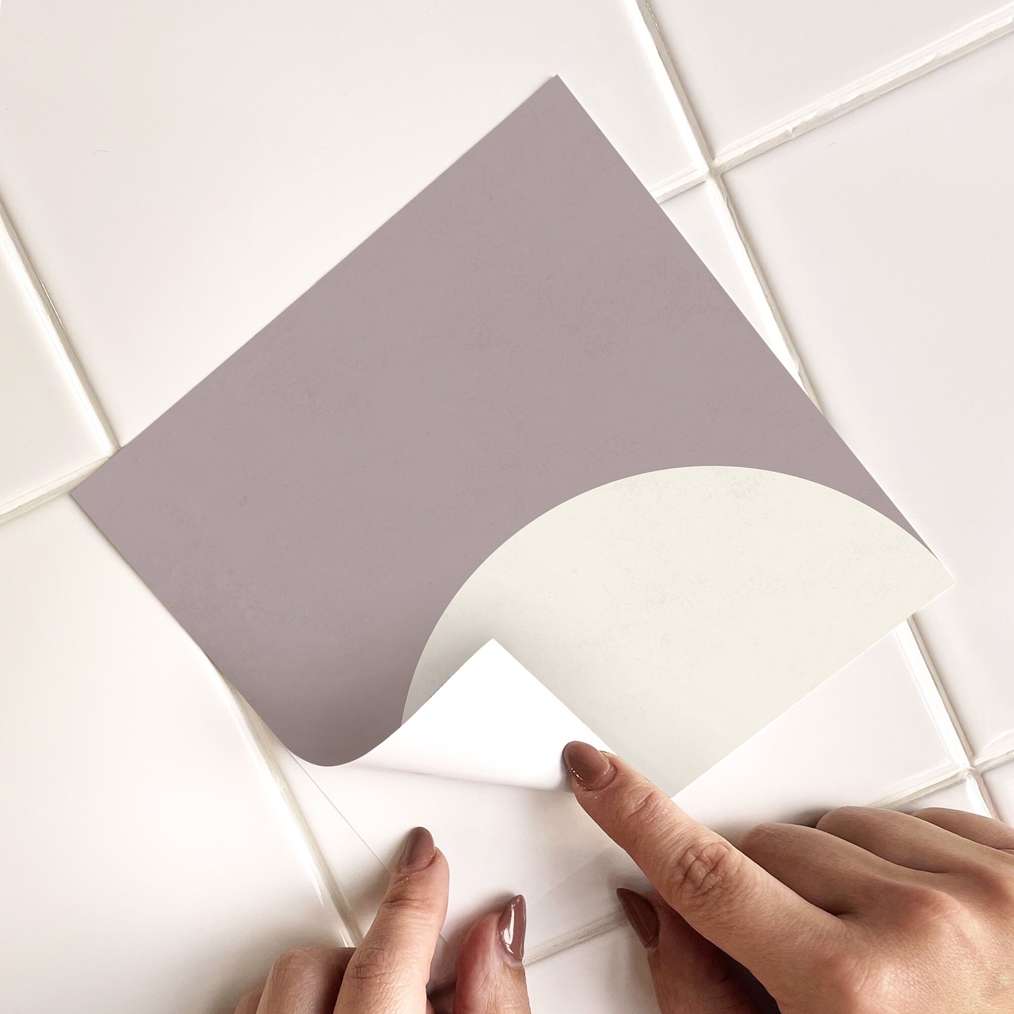Half Circle Tile Decals: Peel and Stick Vinyl, Kitchen & Bath - 12 Pack ...