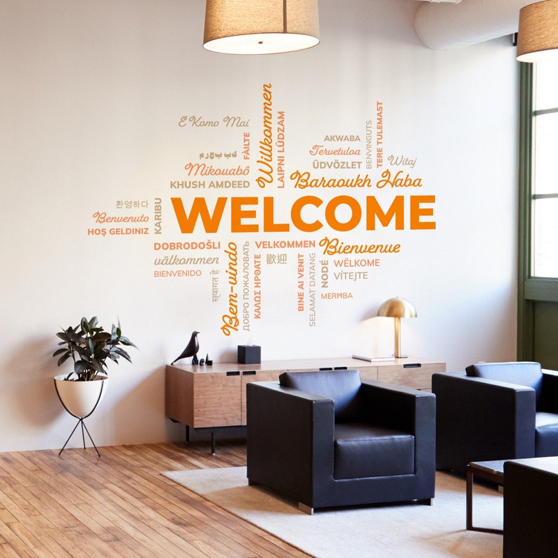 Welcome Office Wall Decal, Welcome Decal, Office Wall Art, Office Decor, Office Wall Decor ...