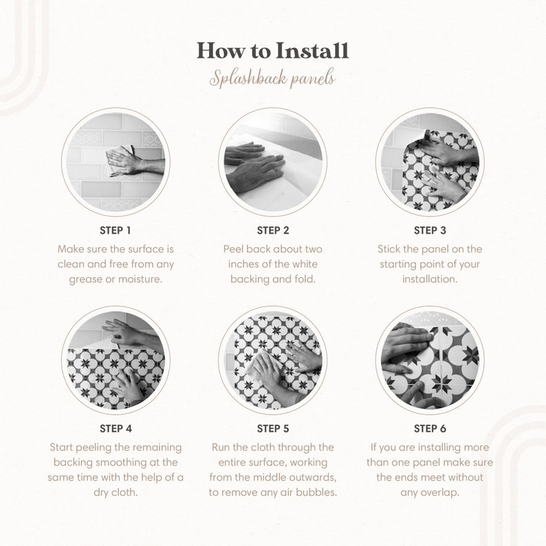 Kitchen and Bathroom Splashback Panel Removable Vinyl - Etsy