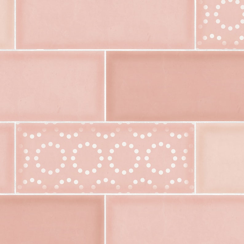 Metro Pale Pink Floor Tile Sticker Panel Peel and Stick - Etsy