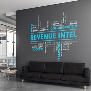 Custom Business Name Vinyl Wall Sticker - Customized Office Letter Sign ...