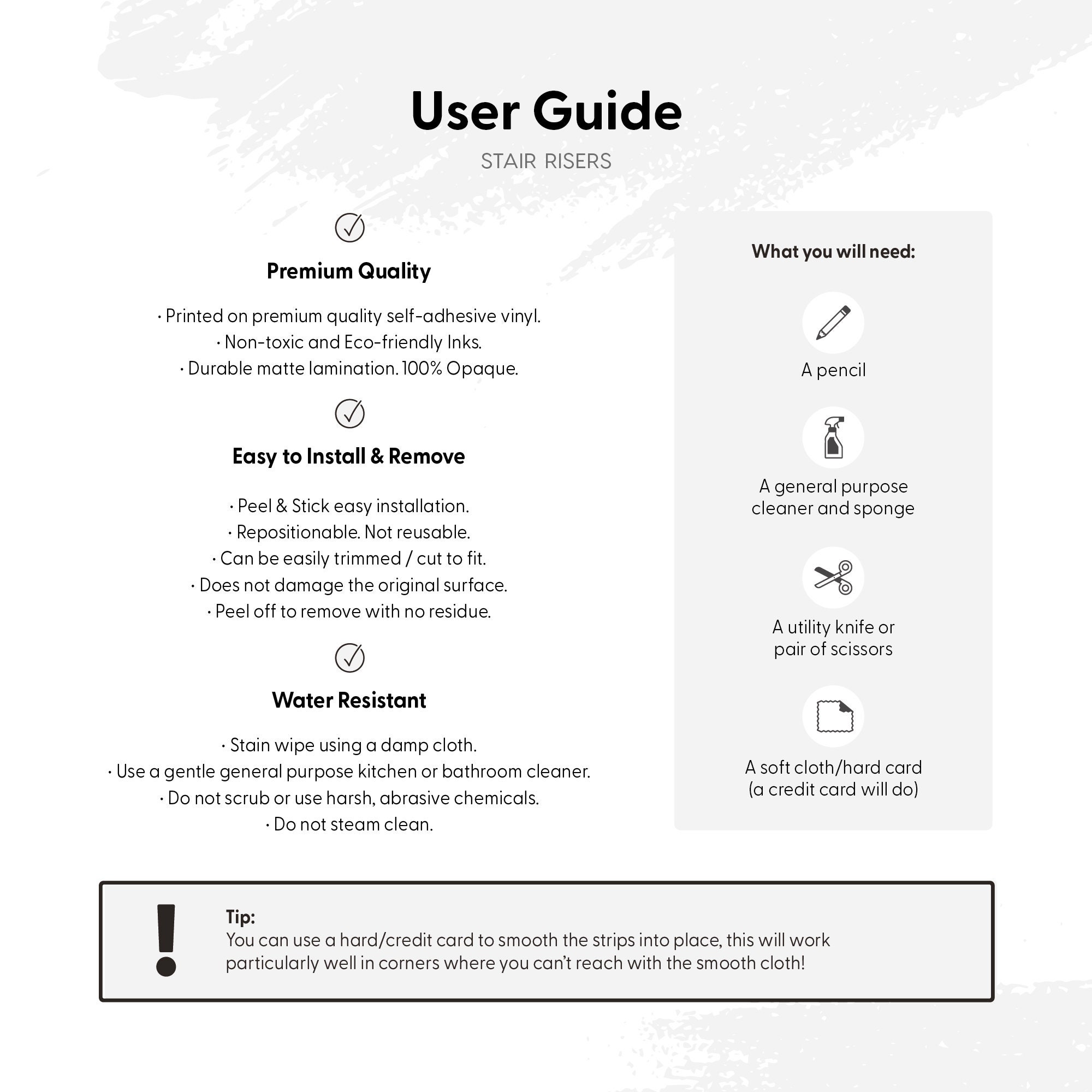 Geometric Sand Stair Riser Stickers Pack of 6 Removable | Etsy