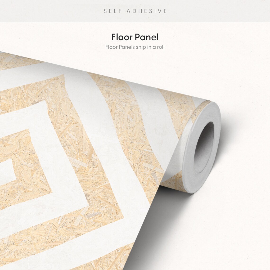 Chipboard White Floor Tile Sticker Panel, Peel and Stick Decal, Vinyl ...