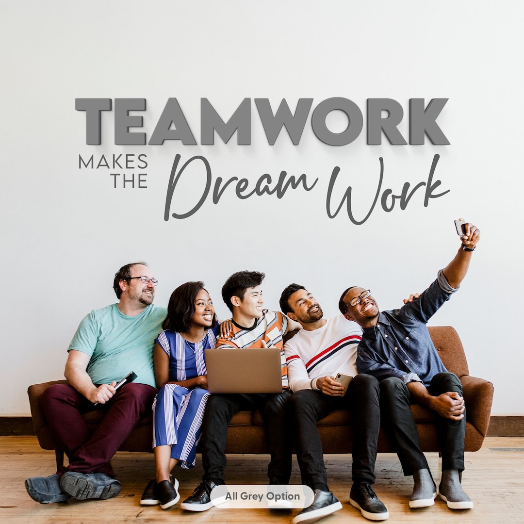 Teamwork Makes the Dream Work 3D Office Decor, 3D, Office Wall Art ...