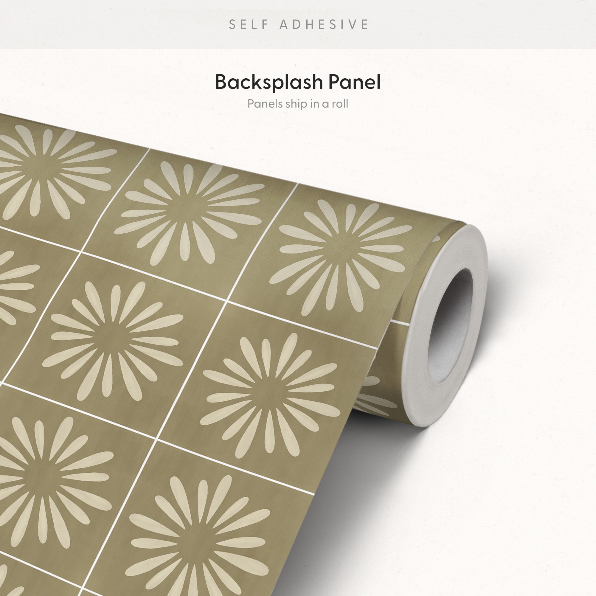 Kitchen and Bathroom Splashback Panel - Removable Vinyl Wallpaper ...