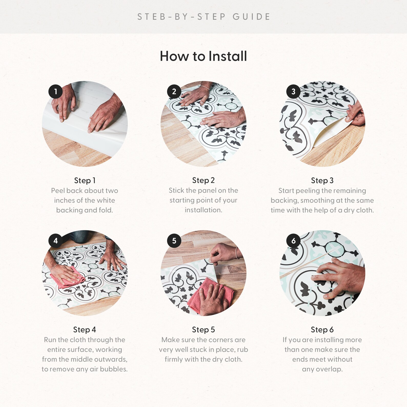 Valencia Black Floor Tile Sticker Panel, Peel and Stick Decal, Vinyl ...