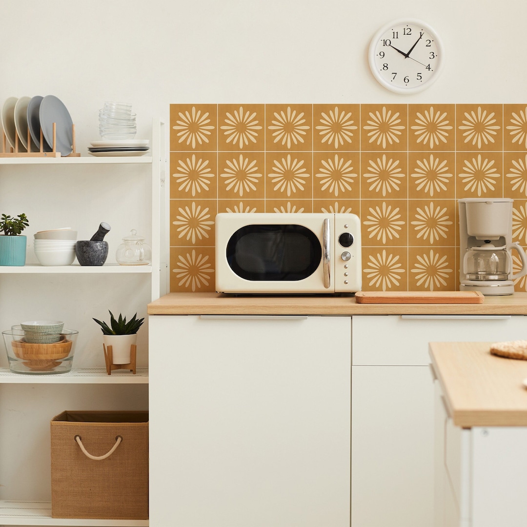 Kitchen and Bathroom Splashback Panel - Removable Vinyl Wallpaper ...