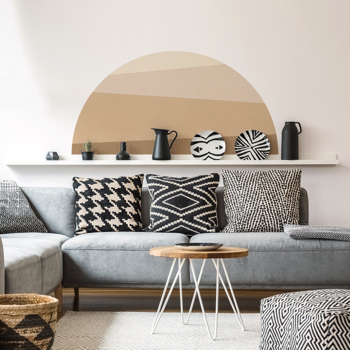 Boho Sundown Wall Decal | Rising Sun, Sun Decal, Bohemian Wall Decals ...