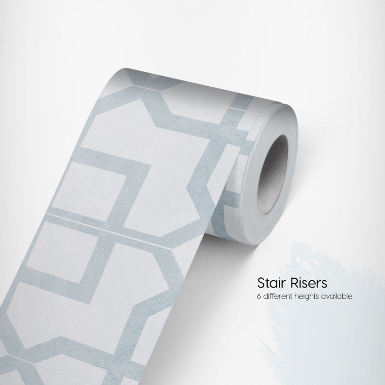 Glacier Blue Stair Riser Stickers Pack of 6 Removable Stair | Etsy
