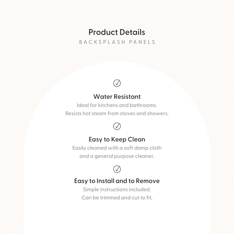 Fez Green Kitchen and Bathroom Backsplash Panel, Removable Washable ...