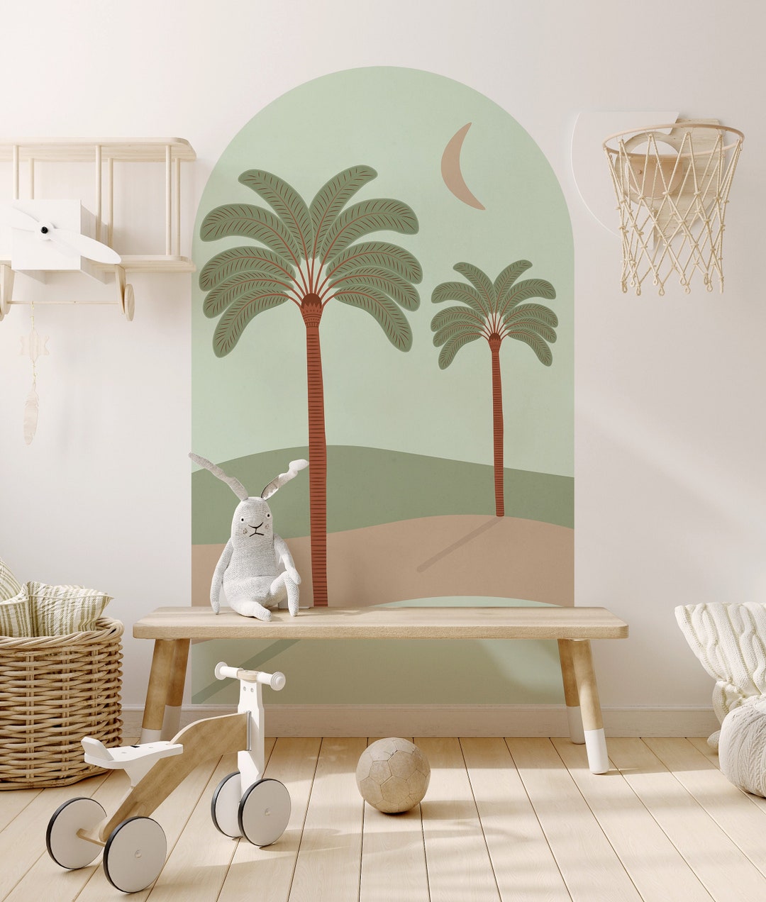 REMOVABLE Paradise Palm Tree Boho Arch Removable Wall Decal - Peel ...
