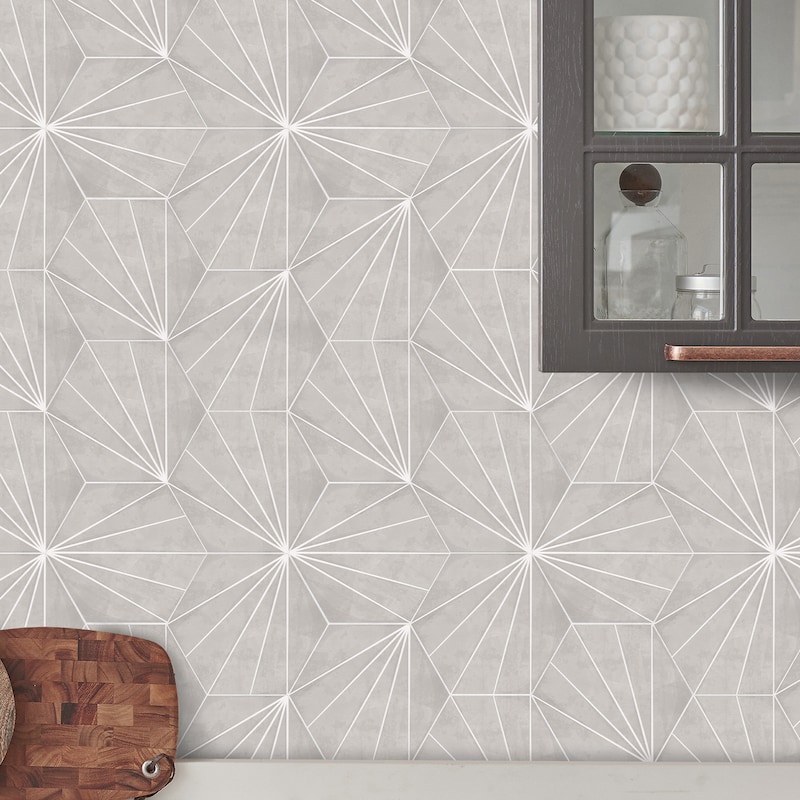 White Tile Wallpaper - Etsy