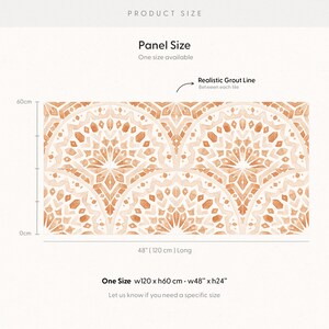 Tangier Terracotta Floor Tile Sticker Panel, Peel and Stick Decal ...