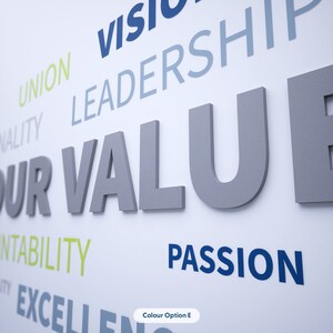 Our Values 3D Office Decor, Office, Wall, Art, Decor, 3D, PVC ...