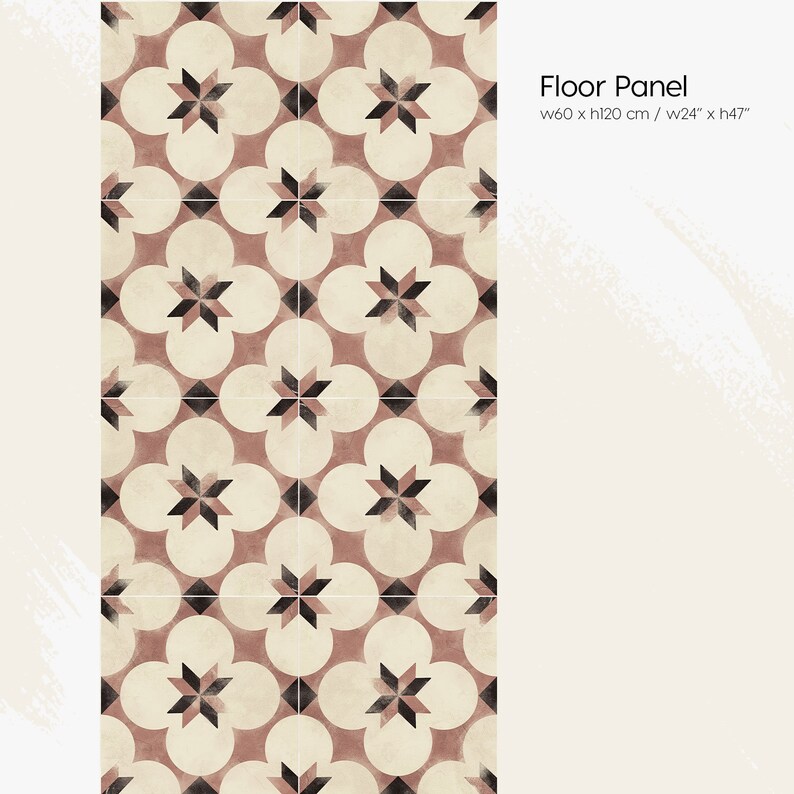 Verona Red Floor Tile Sticker Panel Peel and Stick Decal - Etsy