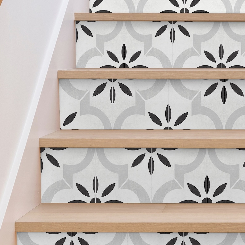 Granada Grey Stair Riser Stickers - Pack of 6 Removable Stair Riser ...