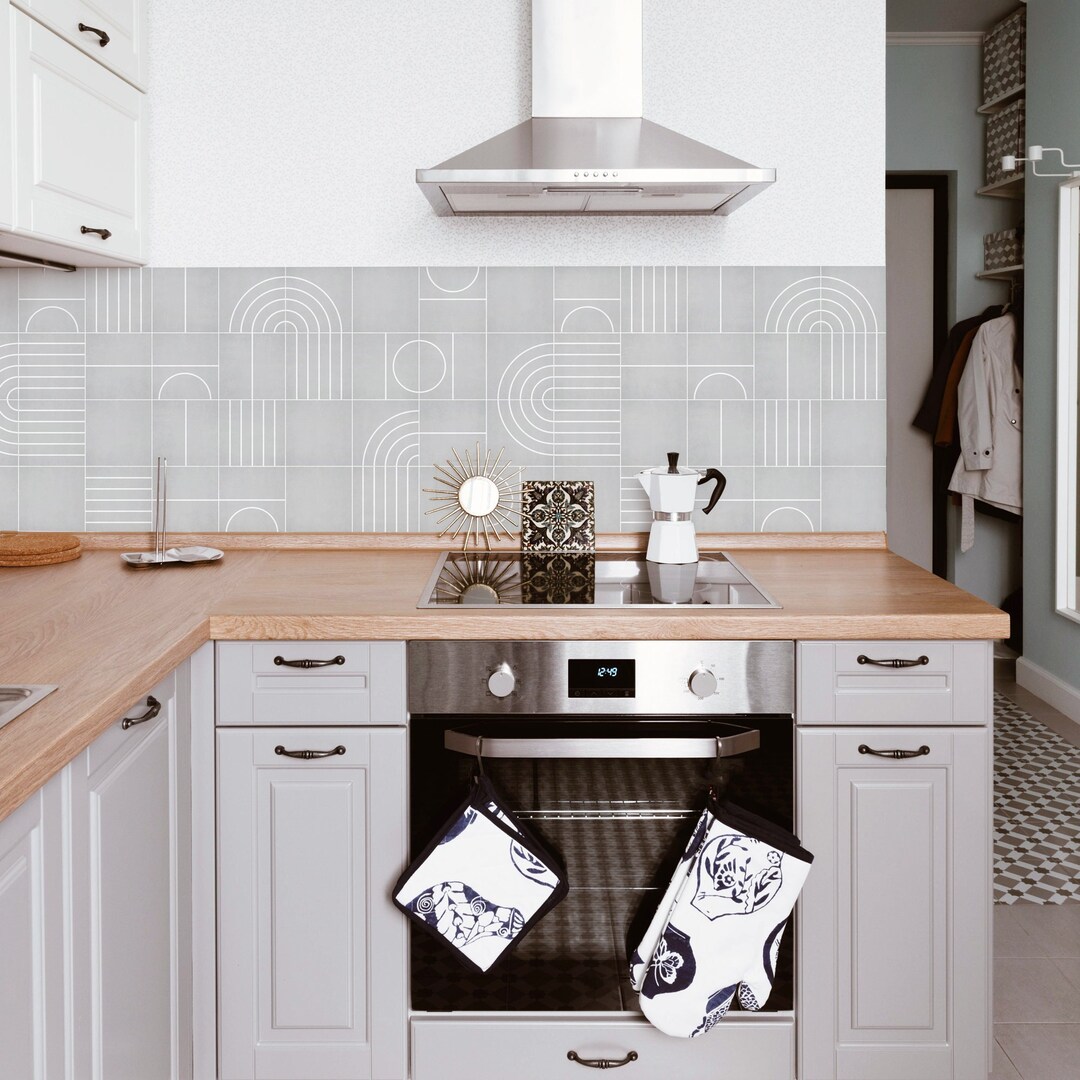 Kitchen and Bathroom Splashback Panel - Removable Vinyl Wallpaper ...