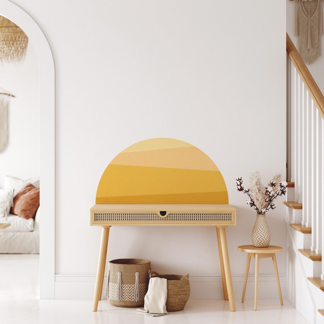 Boho Sundown Wall Decal - Boho Sun - Sun Wall Sticker - Removable ...