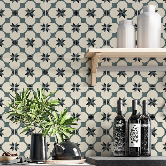 Moss Green Tiles Backsplash Peel and Stick in Roll Wall Decor Backsplash Decals Self Adhesive Vinyl Wallpaper