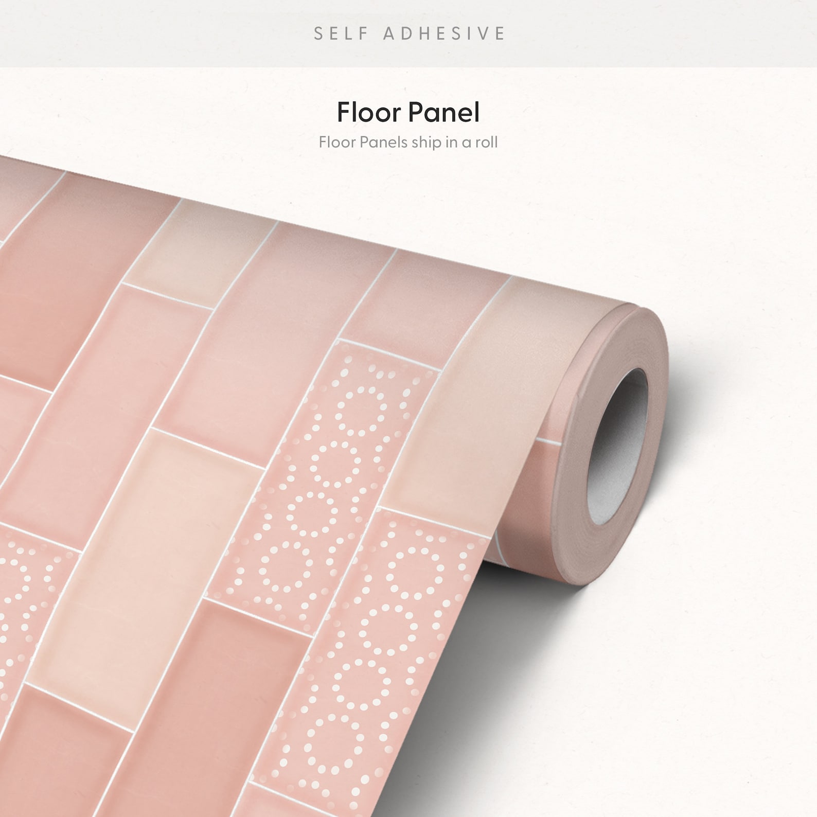 Metro Pale Pink Floor Tile Sticker Panel Peel and Stick - Etsy