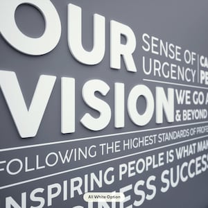 Our Vision 3D Office Decor, Office, Wall, Art, Decor, 3D, PVC ...