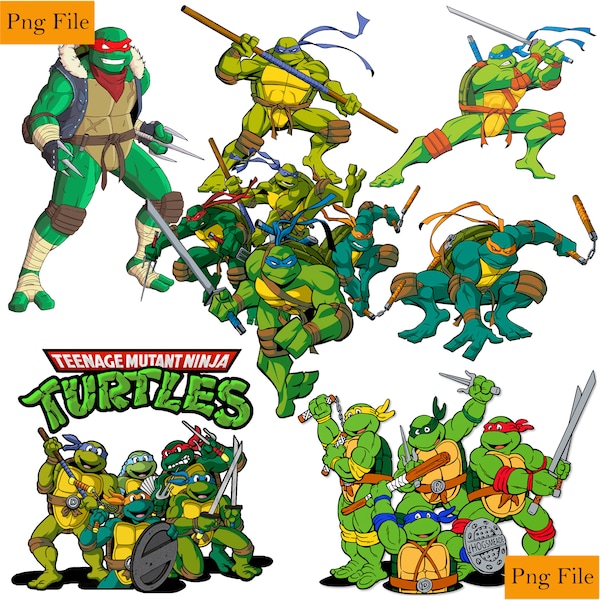 Ninja Turtle Clipart - Etsy