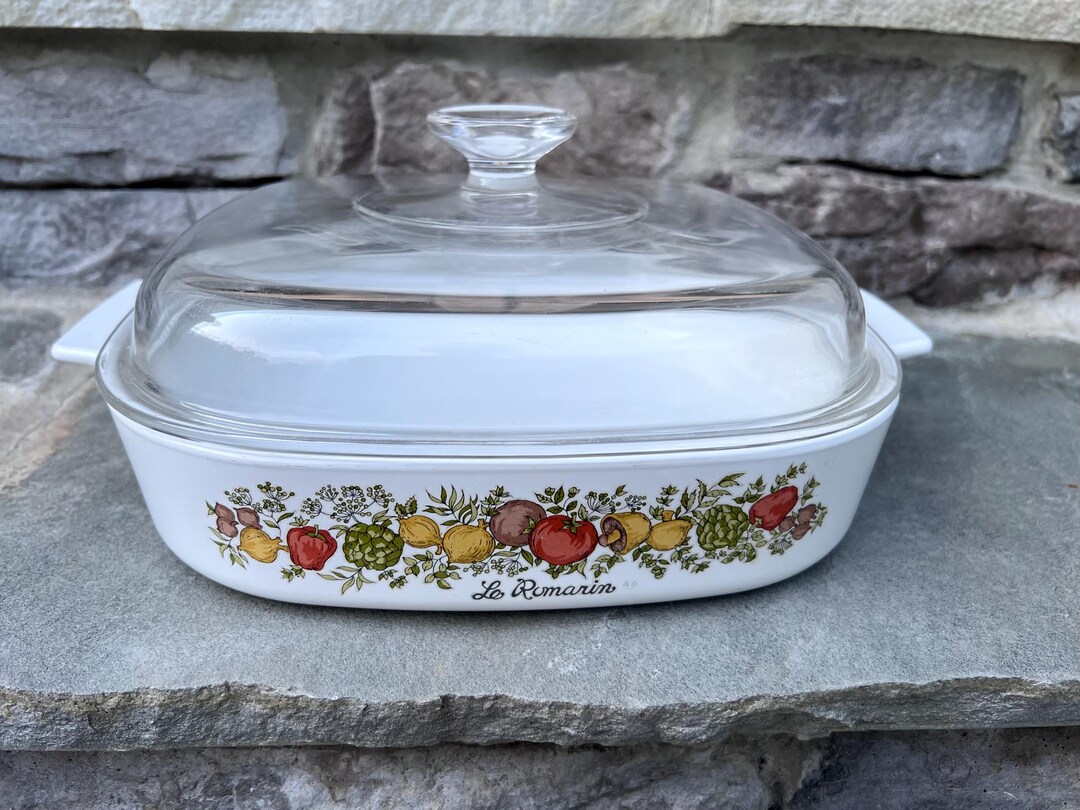 Vintage Corning Ware Spice of Life Pattern Covered Casserole Dish / A ...