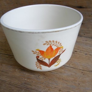 Vintage Bakerite 22 K Gold Oven Tested Mixing Bowl in Orange Tulip ...