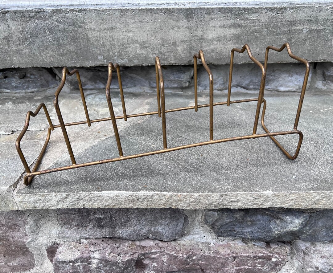 Vintage Metal Letter Holder / File Separator / Desk Organizer / Mail ...