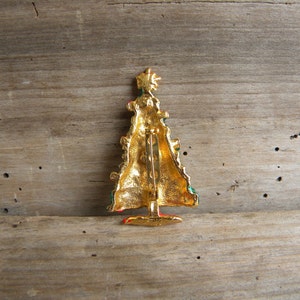 Vintage Christmas Tree Pin With Red Bows / Christmas Pin / Christmas ...