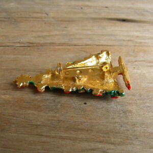 Vintage Christmas Tree Pin With Red Bows / Christmas Pin / Christmas ...