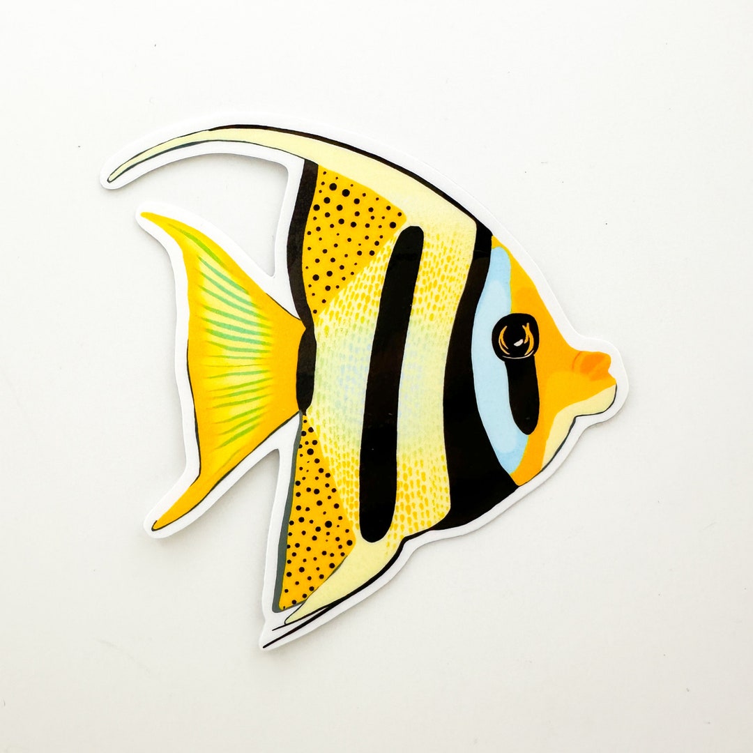 Angelfish Fish Vinyl Sticker - Etsy
