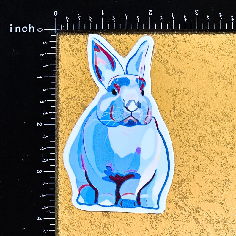 Bunny Rabbit Vinyl Sticker - Etsy