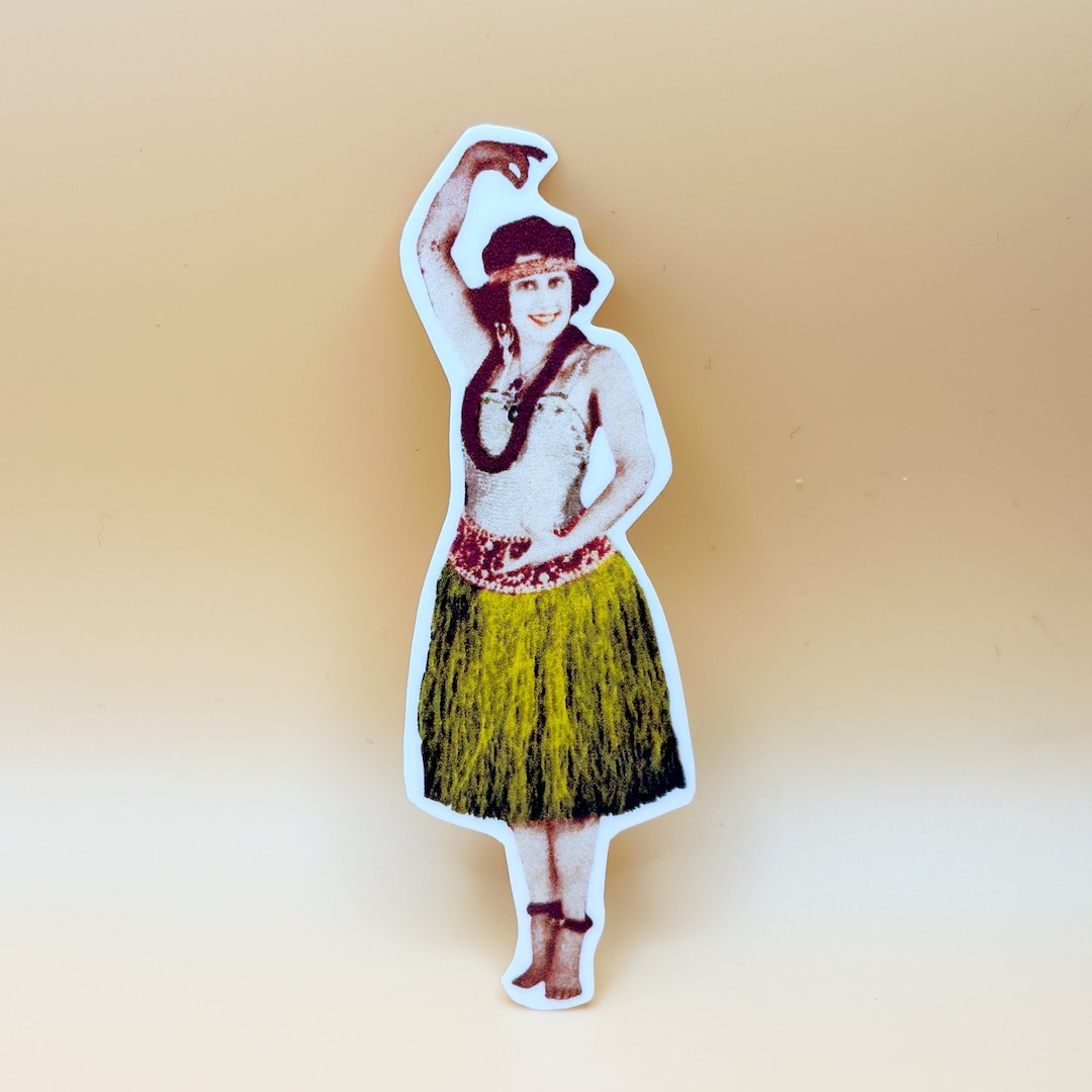 Hula Girl Vinyl Sticker - Etsy