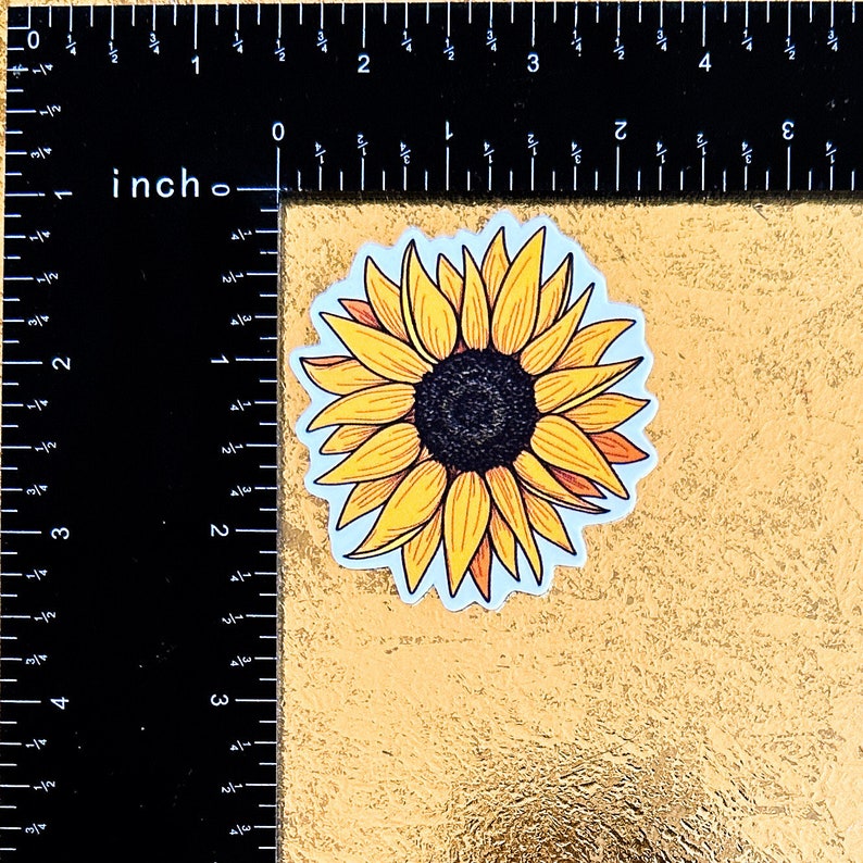 Sunflower Vinyl Sticker - Etsy