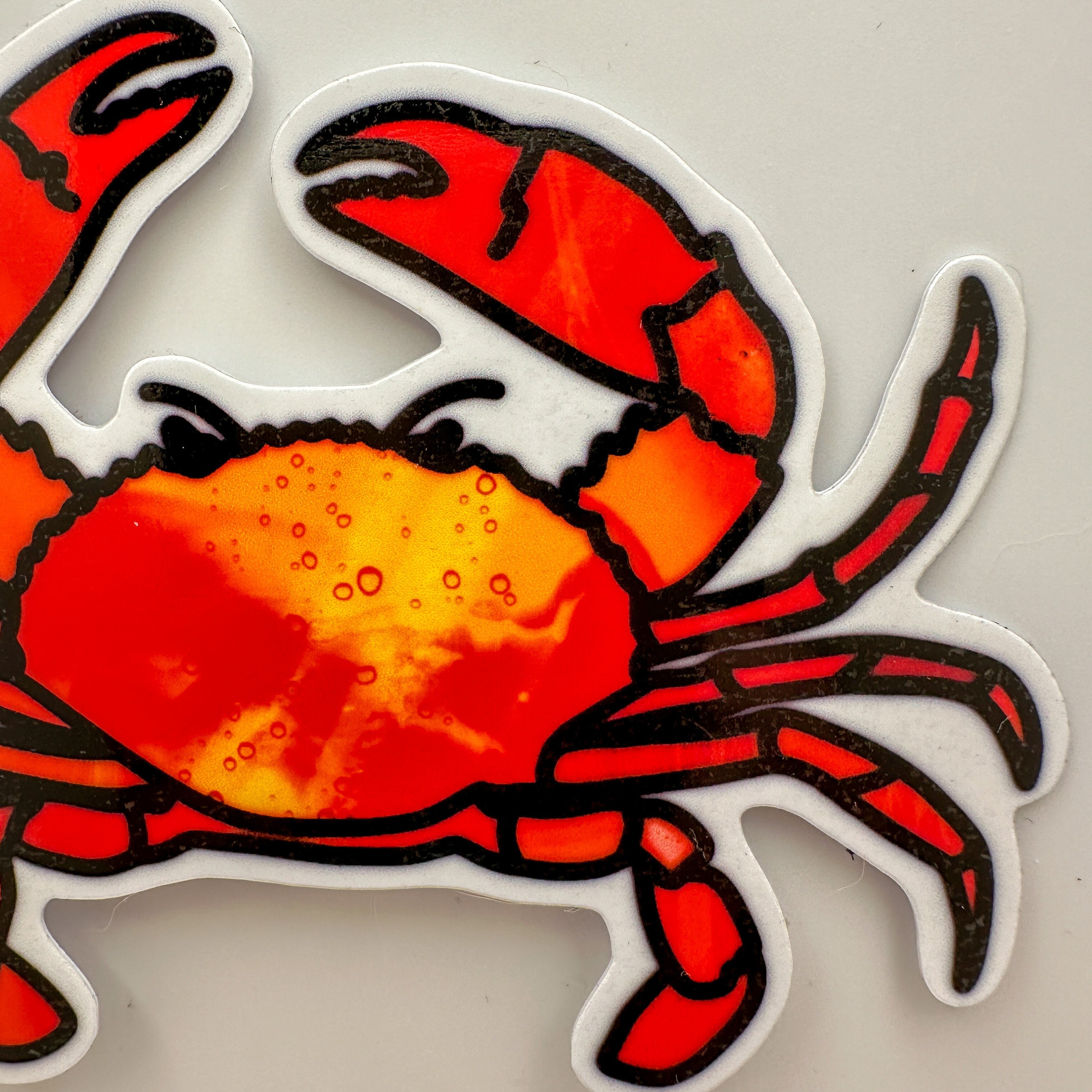 Stained Glass Crab Vinyl Sticker - Etsy
