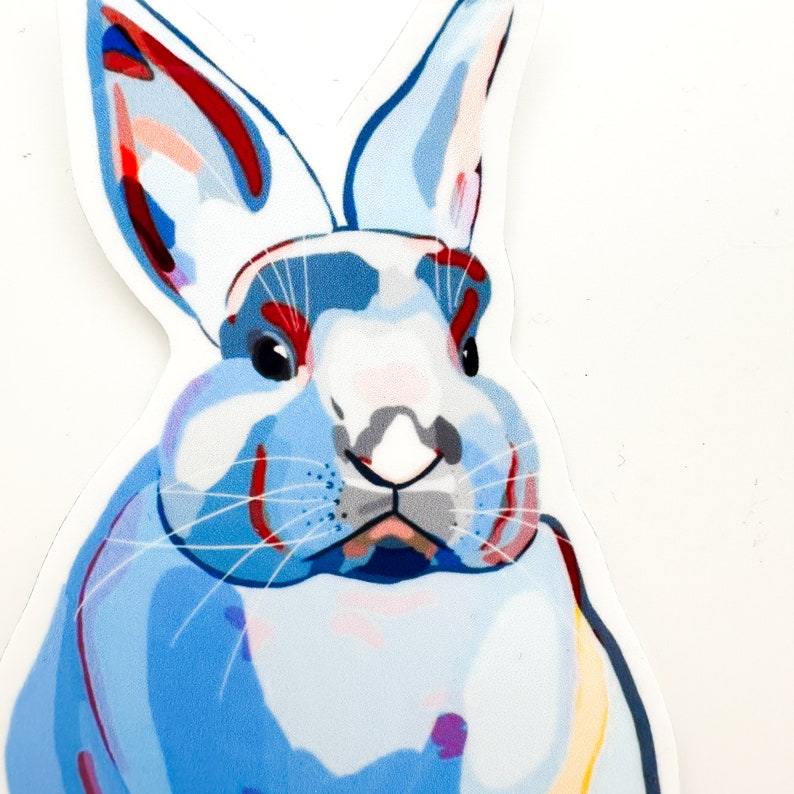 Bunny Rabbit Vinyl Sticker - Etsy