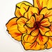 Marigold Flower Vinyl Sticker - Etsy