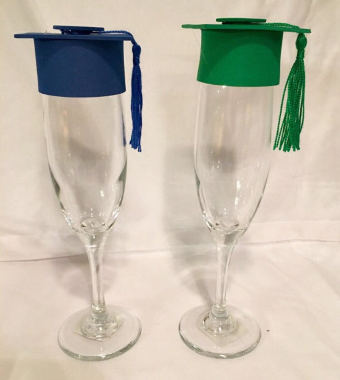 15 Pieces Graduation Cap for Flute Glass.note: Tassels and Flute Glass ...