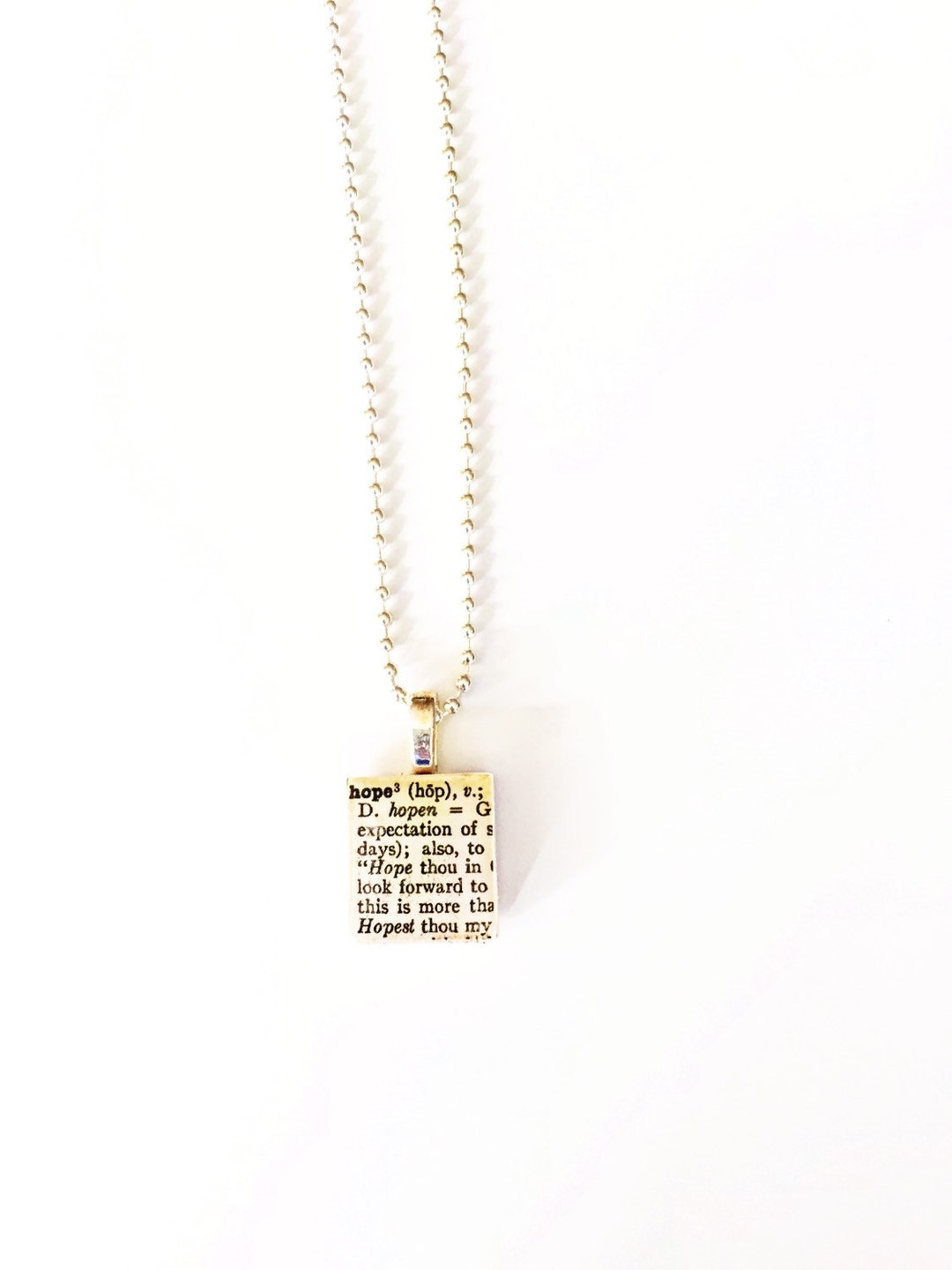 Hope Scrabble Tile Necklace - Etsy