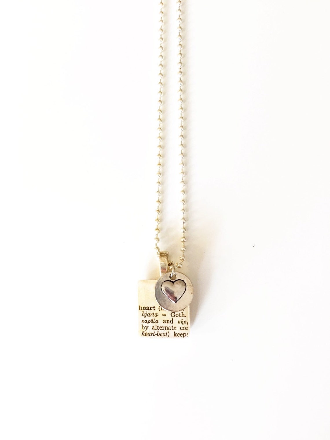 Heart Scrabble Tile Necklace - Etsy