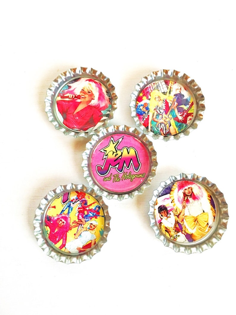 Jem and the Holograms Bottle Cap Magnet Set of 5 - Etsy